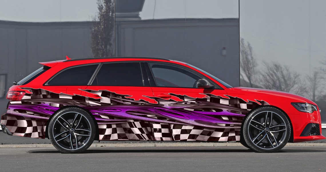 Checkered Flag Street Racing Car Vinyl Graphics Racing Flag - Etsy