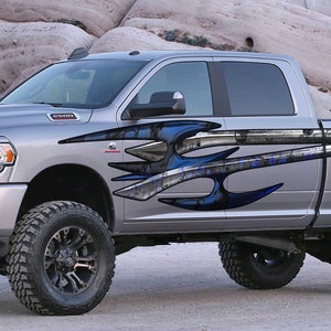 3D Tribal Car Vinyl Decal, Full Color Tribal, Racing Stripes Sticker ...