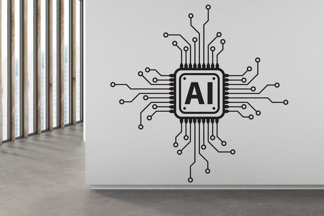 Technology AI Vinyl Wall Art Decal, Circuit Board Wall Decal, Office ...