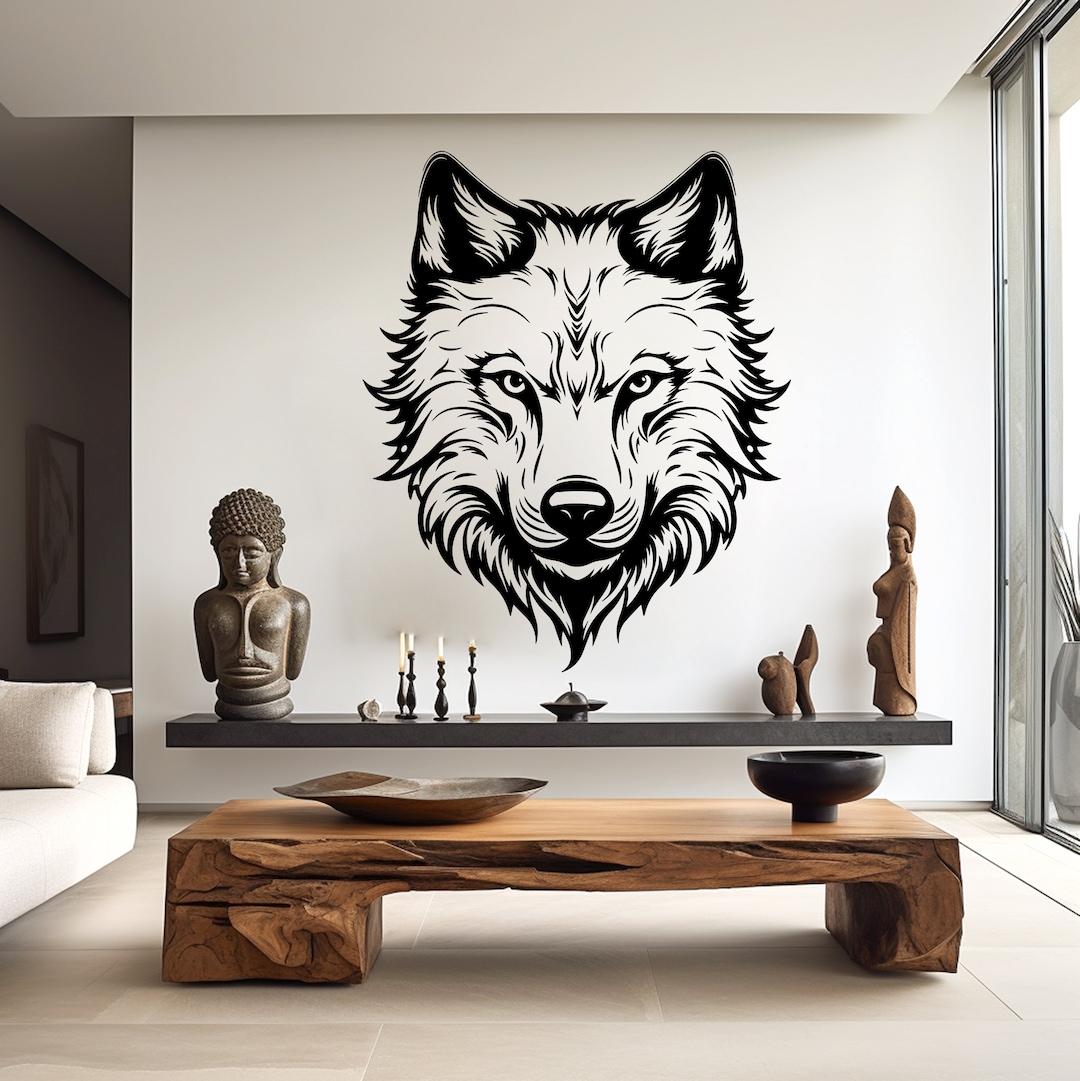 Wolf Wall Decal, Wolf Wall Art, Wolf Room Wall Decor Wolf Room Wall ...