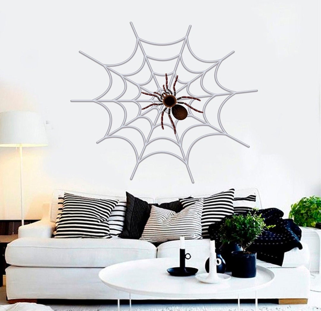 Spider Web Wall Decal, Spider Web Wall Sticker, Spider Web Wall Decor ...