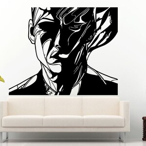 Man Smoking a Cigarette Blowing Smoke Portrait Wall Decal - Etsy