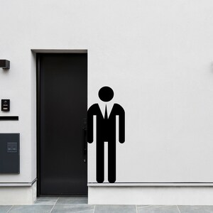 Bathroom Sign Decal, Office Bathroom Door Decal, Bathroom Door Sign ...