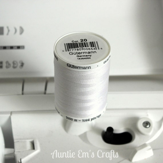 White Gutermann Sew-all Poly Thread 1000 Meter - Etsy