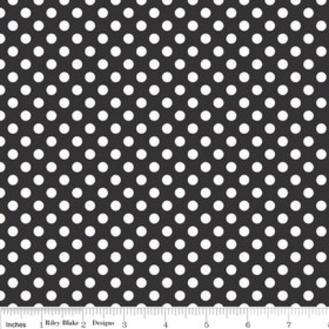 Small Dot Black by Riley Blake Designs - Etsy