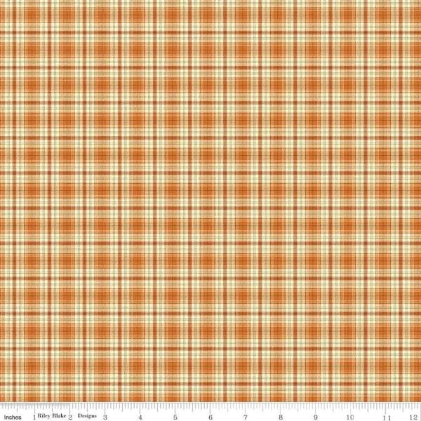 Orange Plaid Fabric - Etsy
