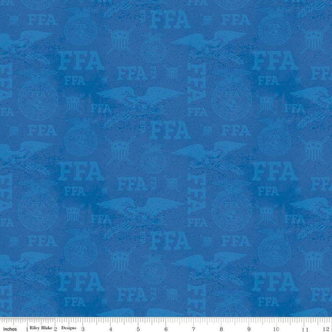 FFA Forever Blue Refreshed Tonal Logos in Blue by Riley Blake Designs ...