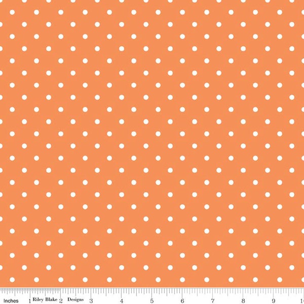 Orange Dot Fabric - Etsy