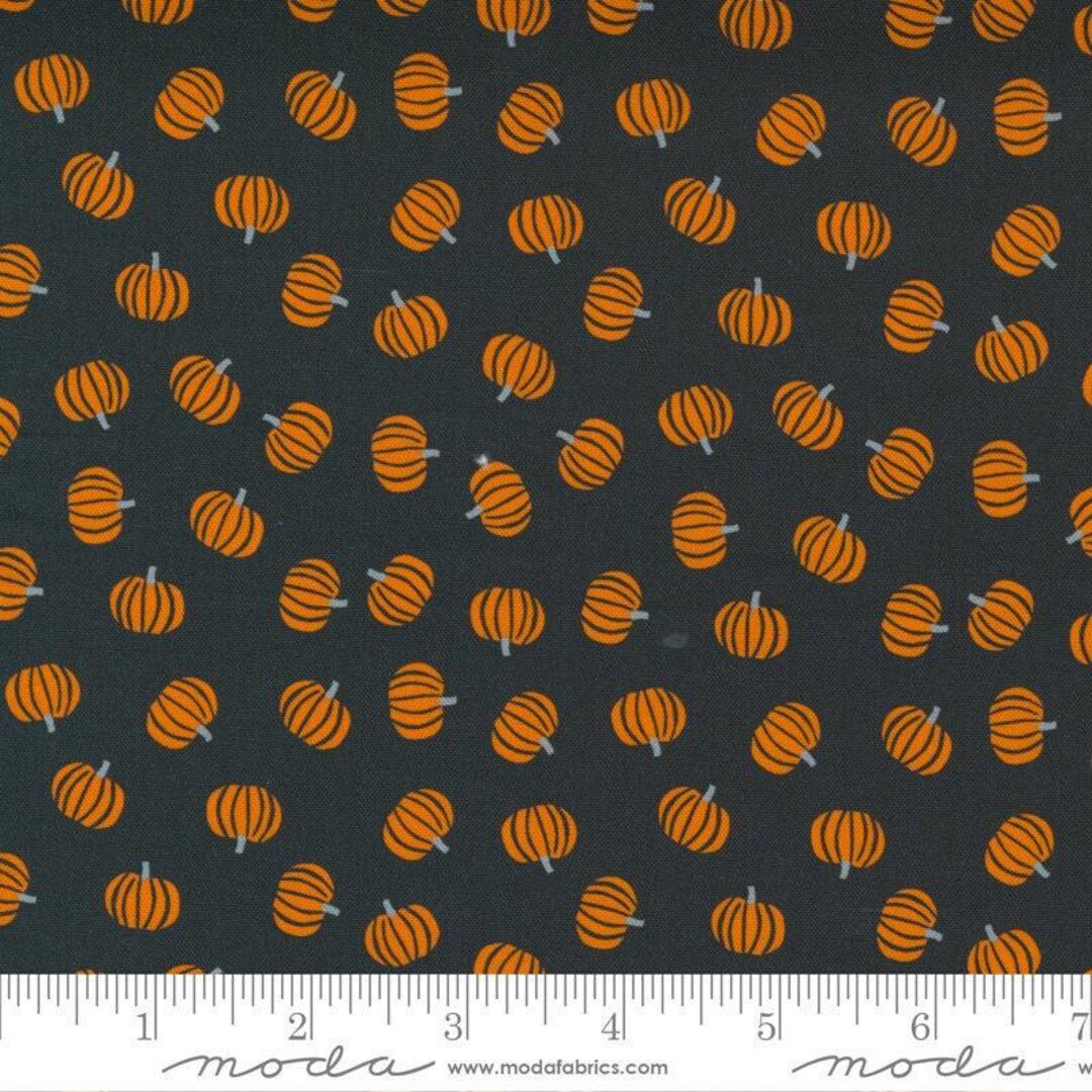 Holiday Halloween Midnight Pumpkins- Holiday Essentials - 1/2 Yard ...