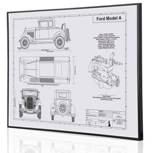 Ford Model A Personalized Laser Engraved Wall Art. Engraved on Metal ...