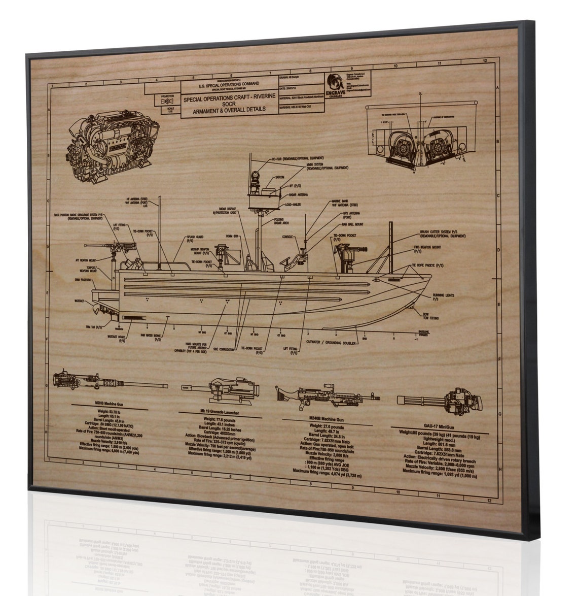 Special Operations Craft Riverine SOC-R Laser Engraved - Etsy