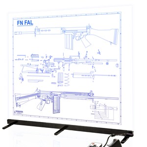 FN FAL Laser Engraved Wall Art Poster. Engraved on Metal, Acrylic or ...