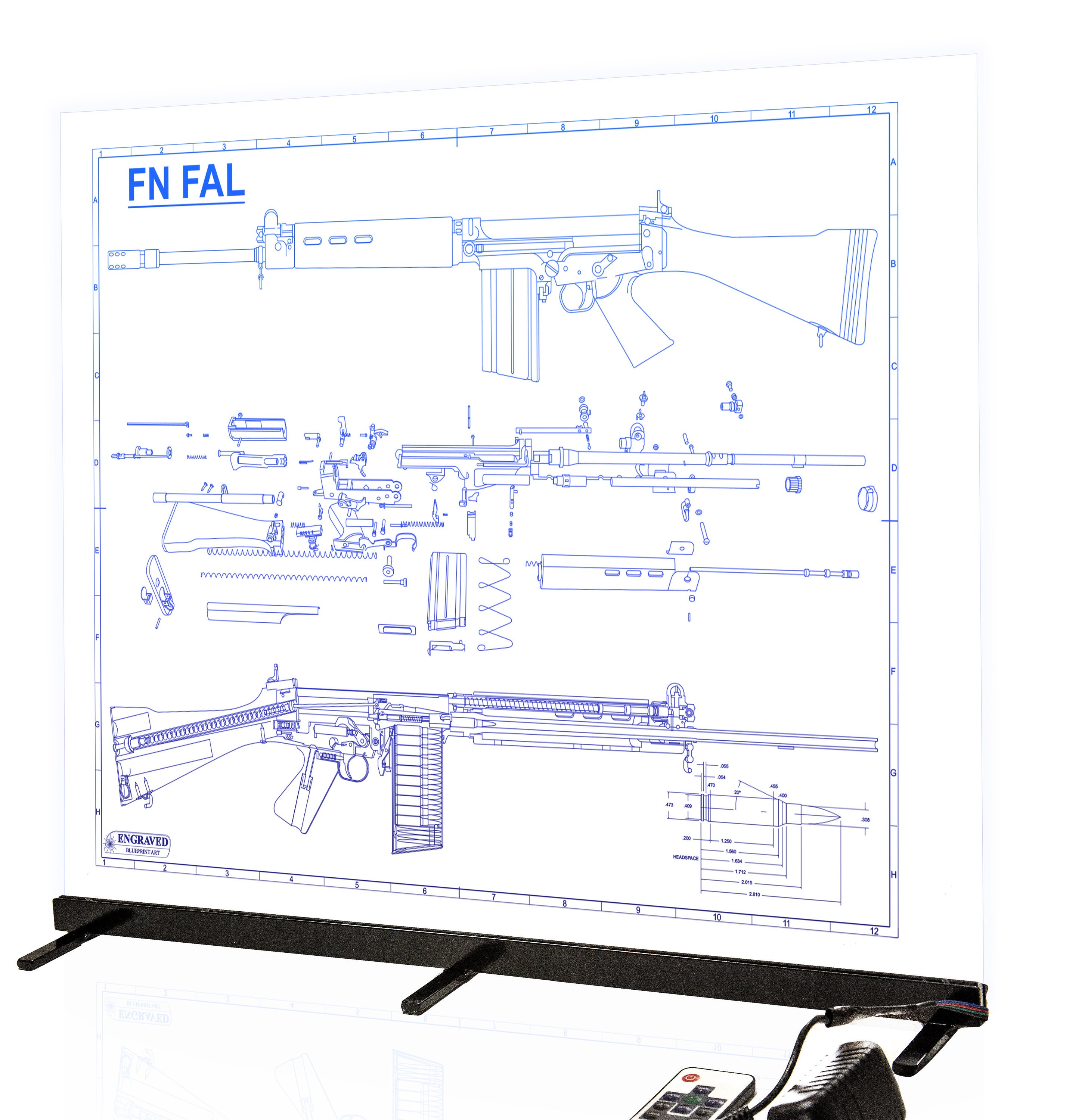 FN FAL Laser Engraved Wall Art Poster. Engraved on Metal | Etsy