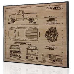 Ford F-150 Lighting Personalized Laser Engraved Wall Art Poster ...