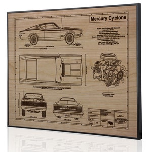 Mercury Cyclone Personalized Laser Engraved Wall Art. Engraved | Etsy