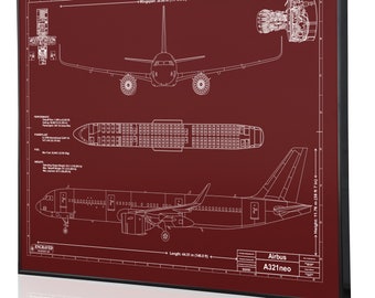 Airbus a321 neo blueprint - Etsy Italia