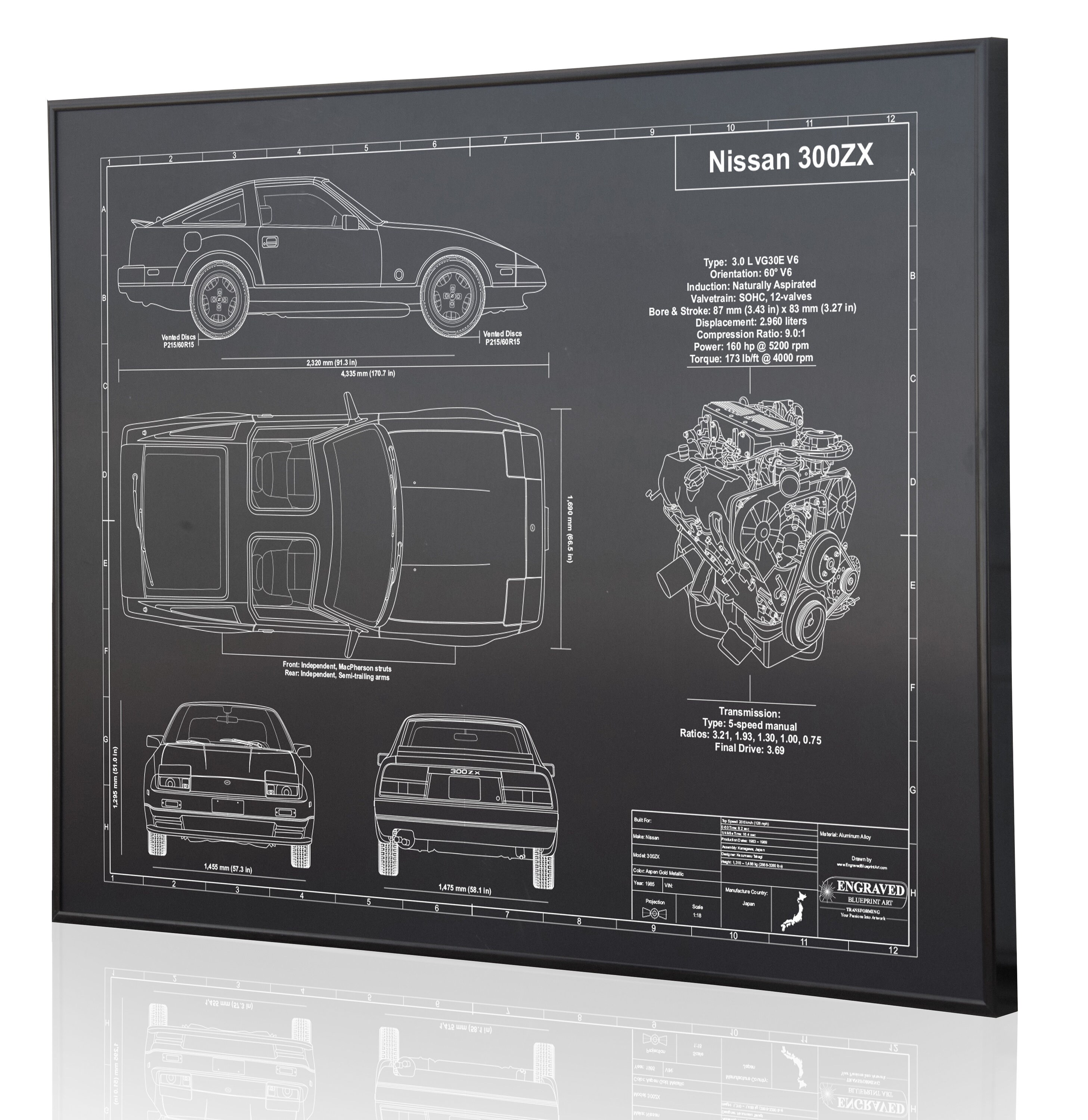 Nissan 300ZX Z31 Laser Engraved & Personalized Wall Art. - Etsy