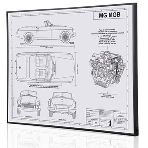 MG MGB Laser Engraved & Personalized Wall Art. Engraved on Metal ...
