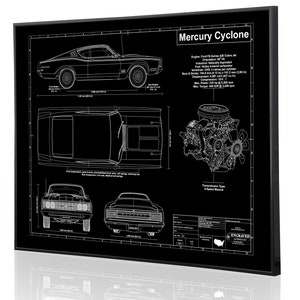 Mercury Cyclone Personalized Laser Engraved Wall Art. Engraved | Etsy