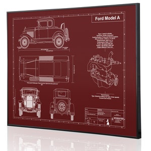 Ford Model A Personalized Laser Engraved Wall Art. Engraved on Metal ...