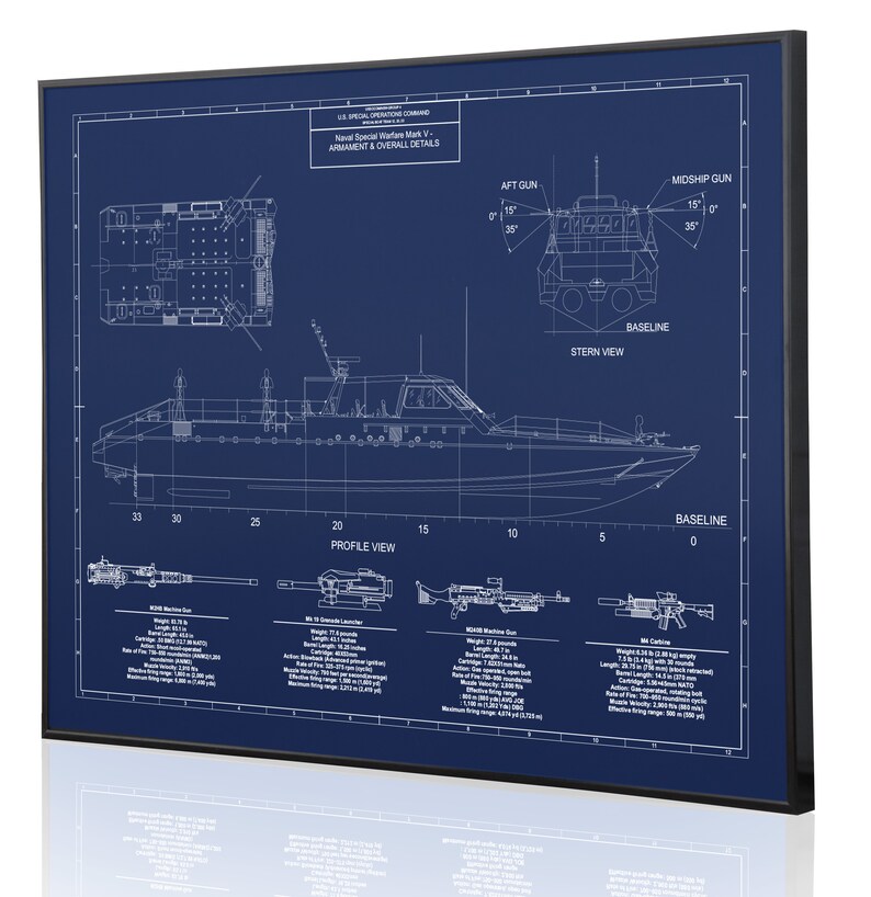 Mark V Special Operations Craft Laser Engraved Wall Art | Etsy