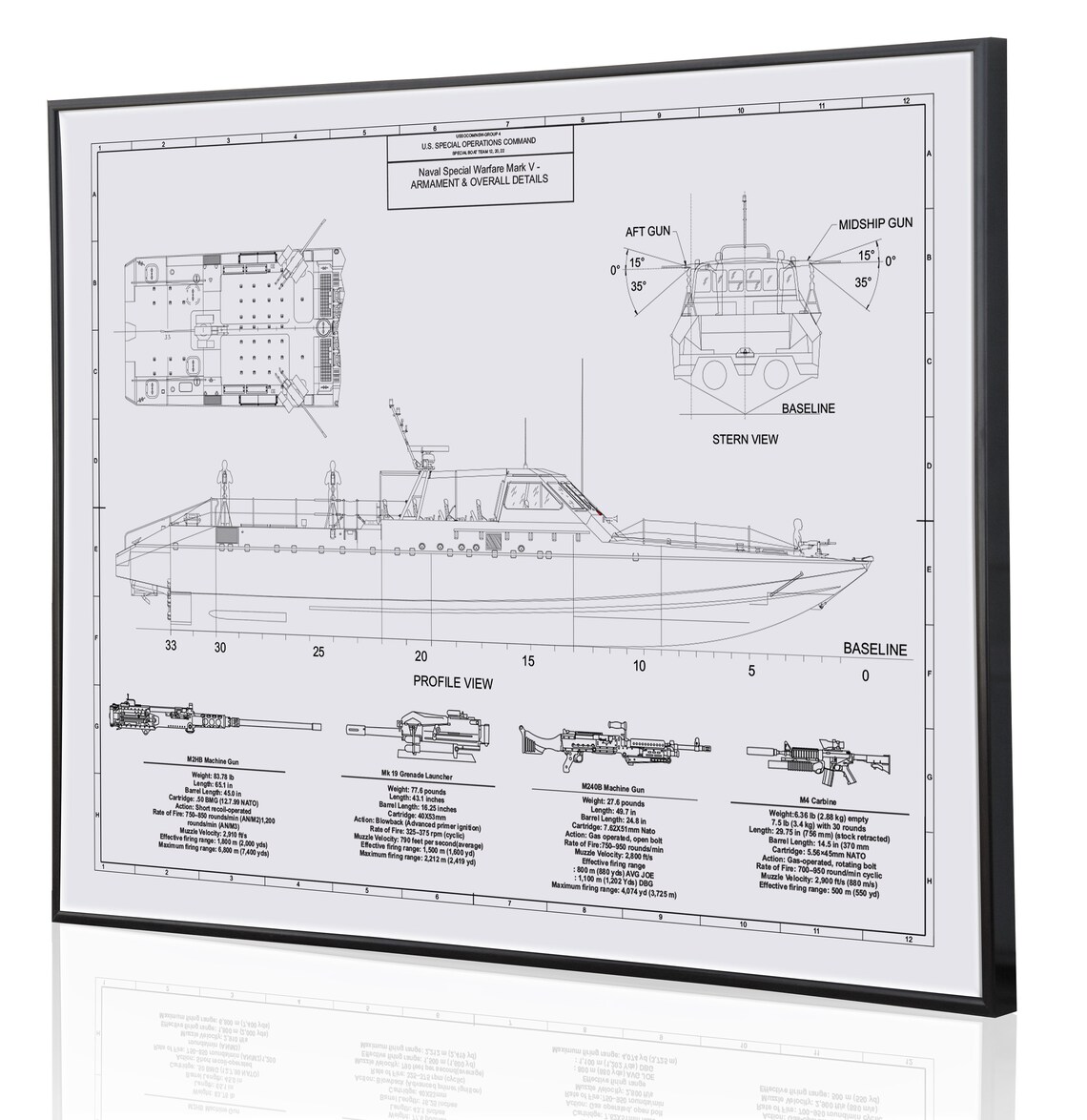 Mark V Special Operations Craft Laser Engraved Wall Art - Etsy