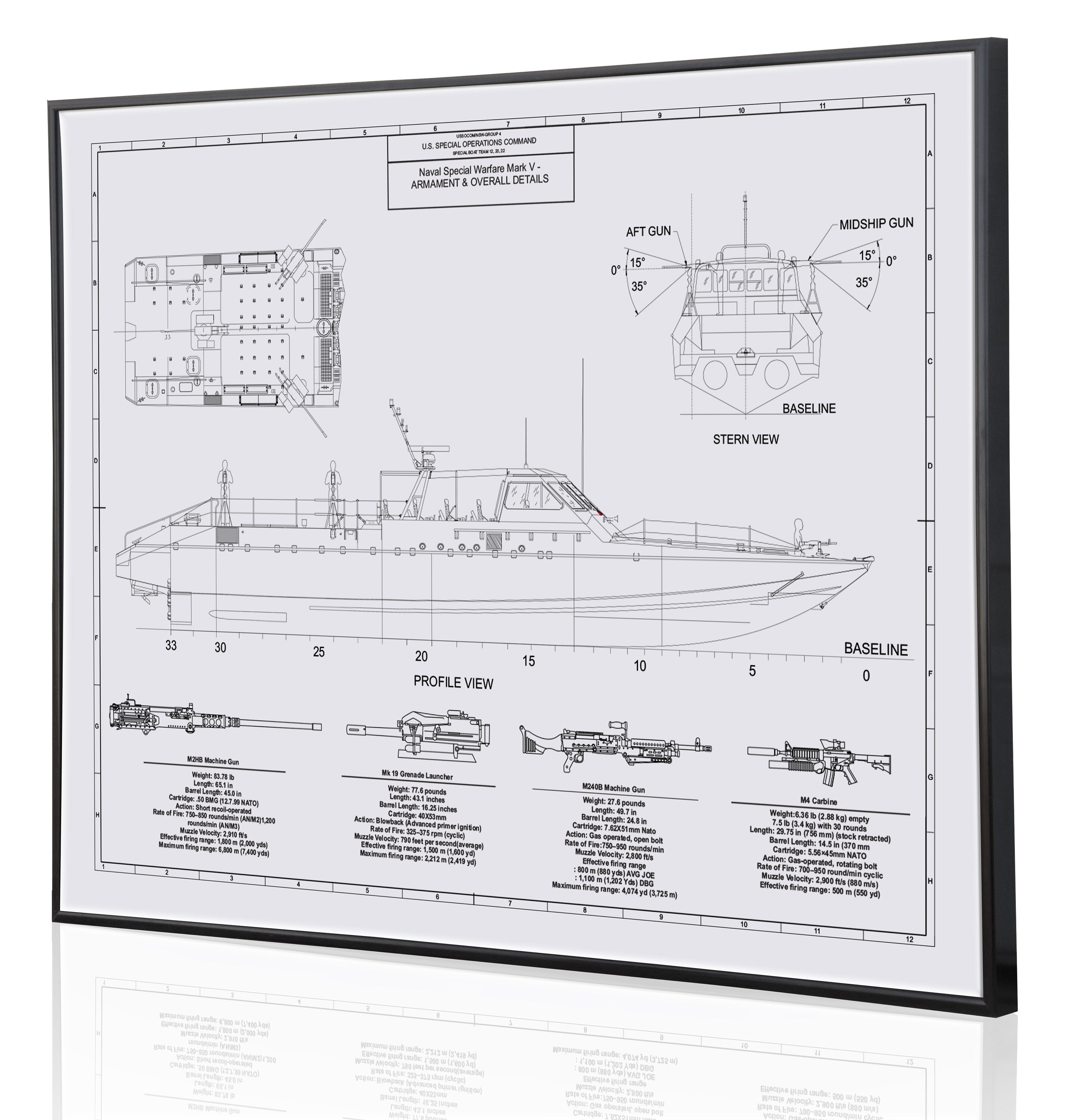 Mark V Special Operations Craft Laser Engraved Wall Art - Etsy