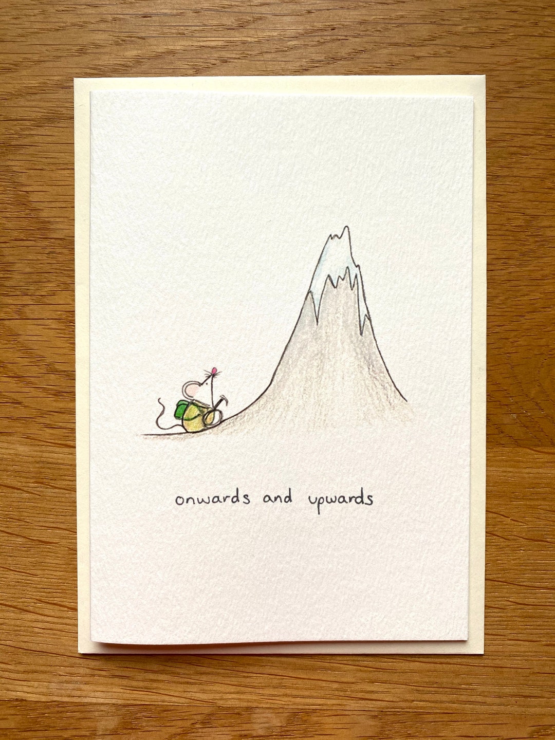 Motivational Card to Give Someone a Boost - Onwards and Upwards - Etsy