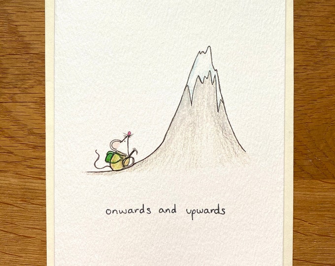 Motivational Card to Give Someone a Boost - Onwards and Upwards - Etsy