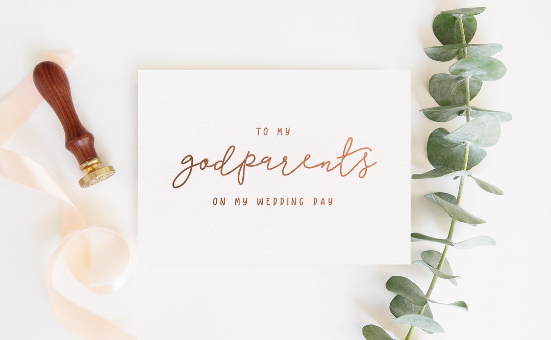 Godparents Wedding Day Card, Thank You Note - Etsy
