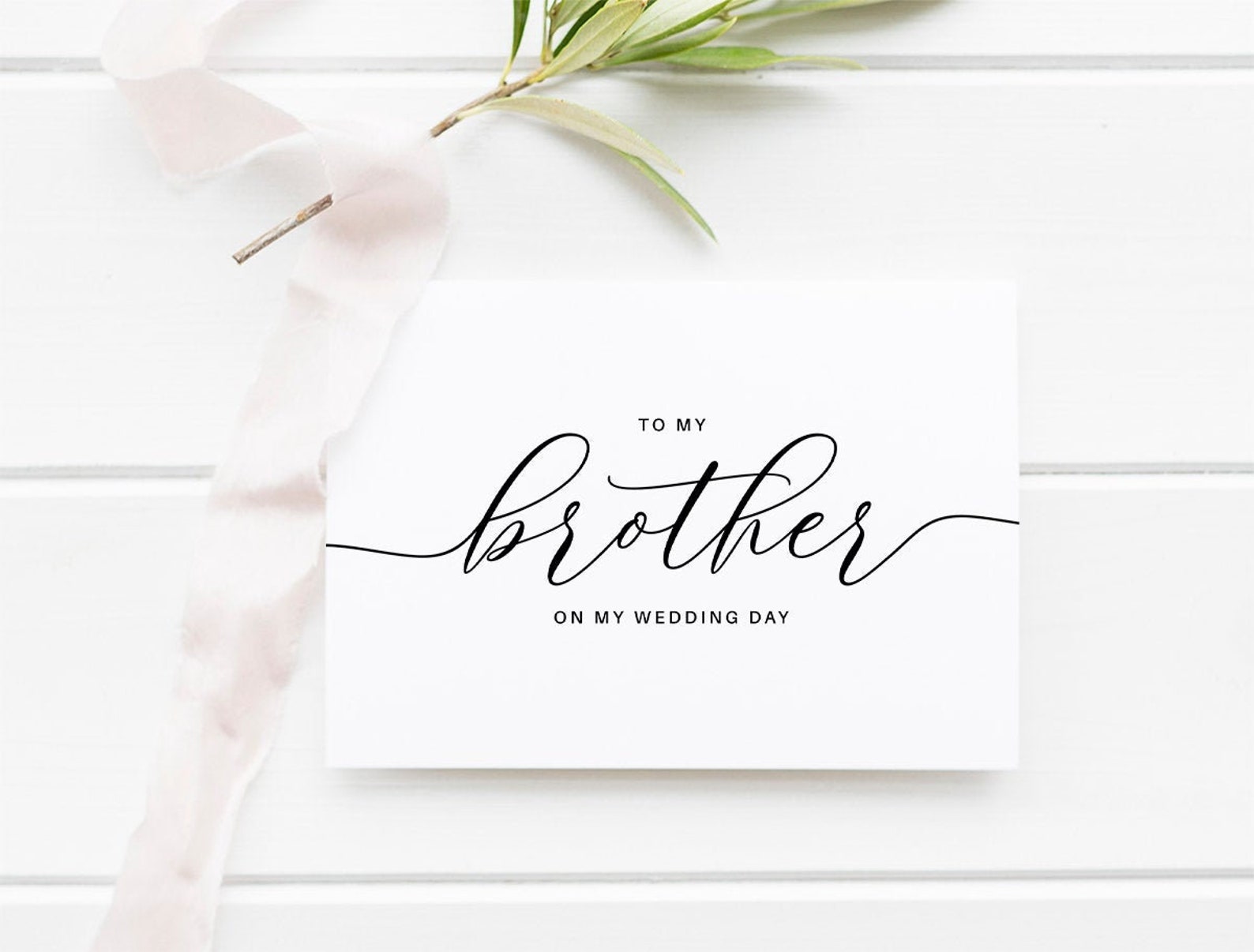 Brother Wedding Card, Brother of the Bride Card, Brother of the Groom ...