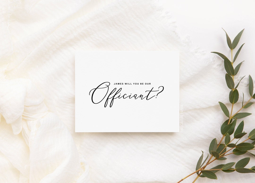 Will You Be Our Officiant Card, Personalized Wedding Card - Etsy