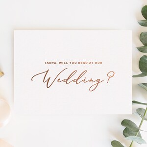 Will You Read at Our Wedding Card, Will You Be Our Reader Card, Reader ...