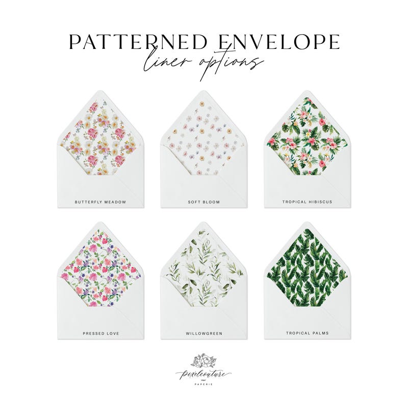 Floral Lined A7 Envelopes - Etsy