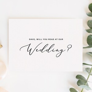 Will You Read at Our Wedding Card, Will You Be Our Reader Card, Reader ...