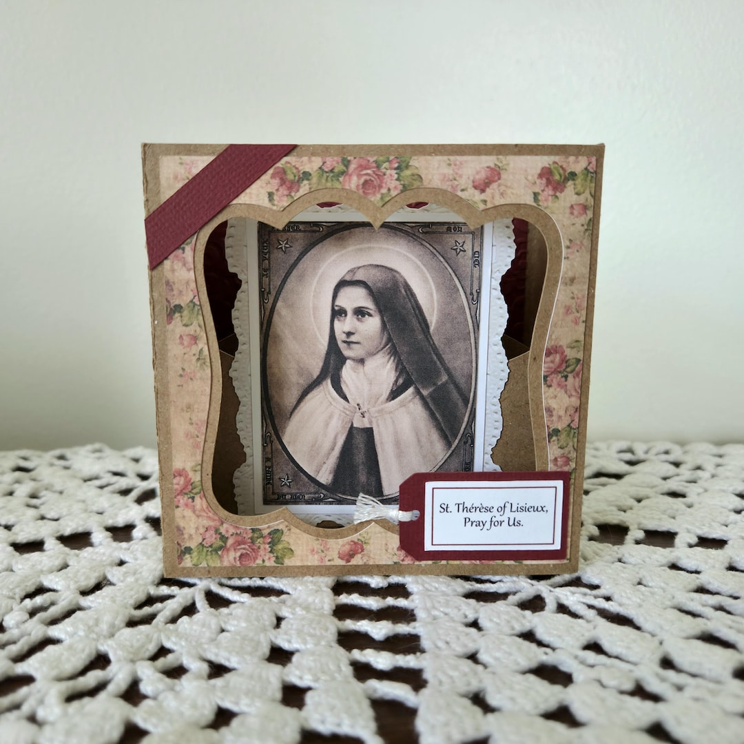 St Therese of Lisieux Mini Shrine Keepsake Card - Etsy