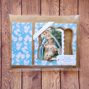Holy Rosary Mini Shrine Keepsake Card - October Devotion - Etsy