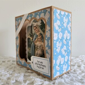Holy Rosary Mini Shrine Keepsake Card October Devotion - Etsy
