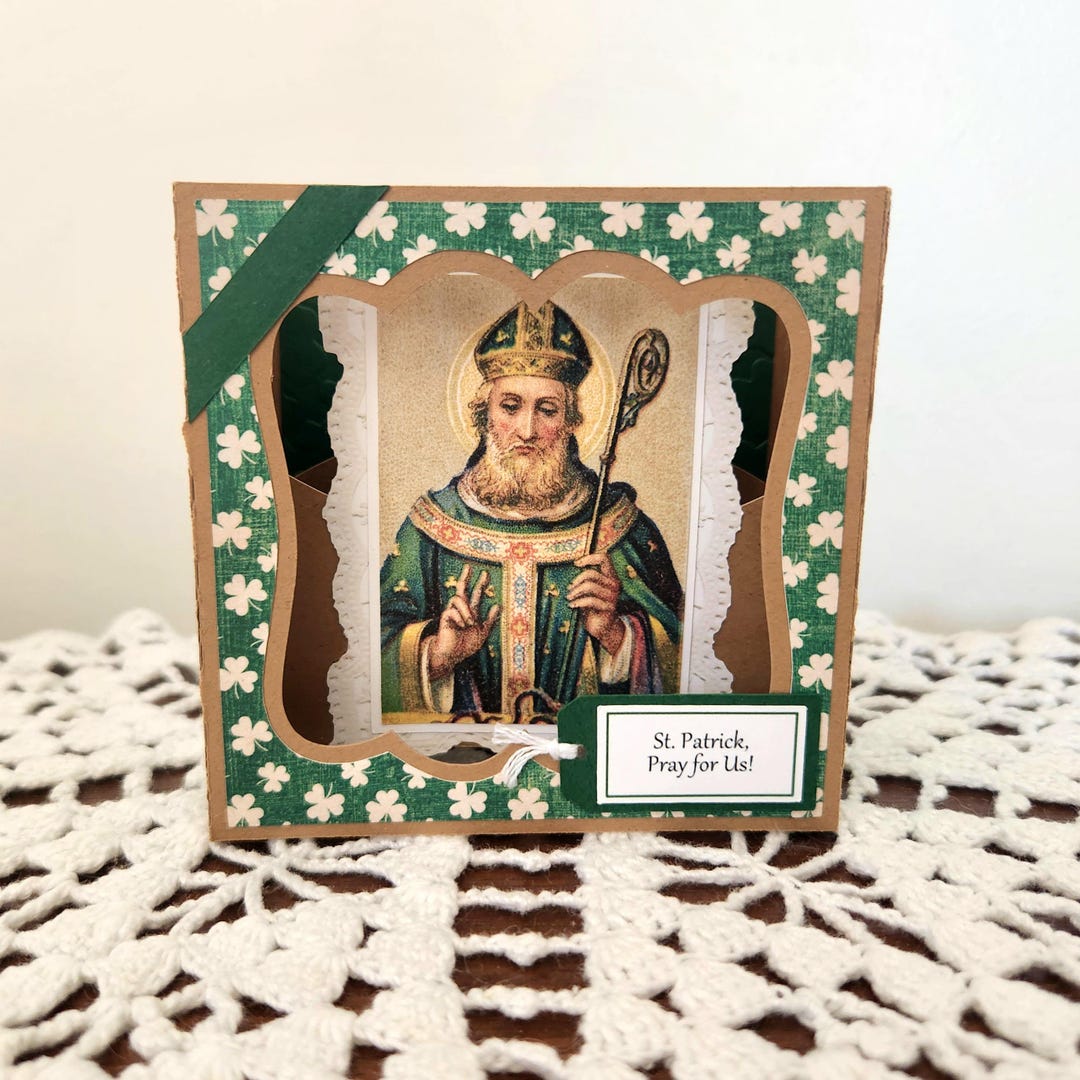 St Patrick - Mini Shrine Keepsake Card - Etsy
