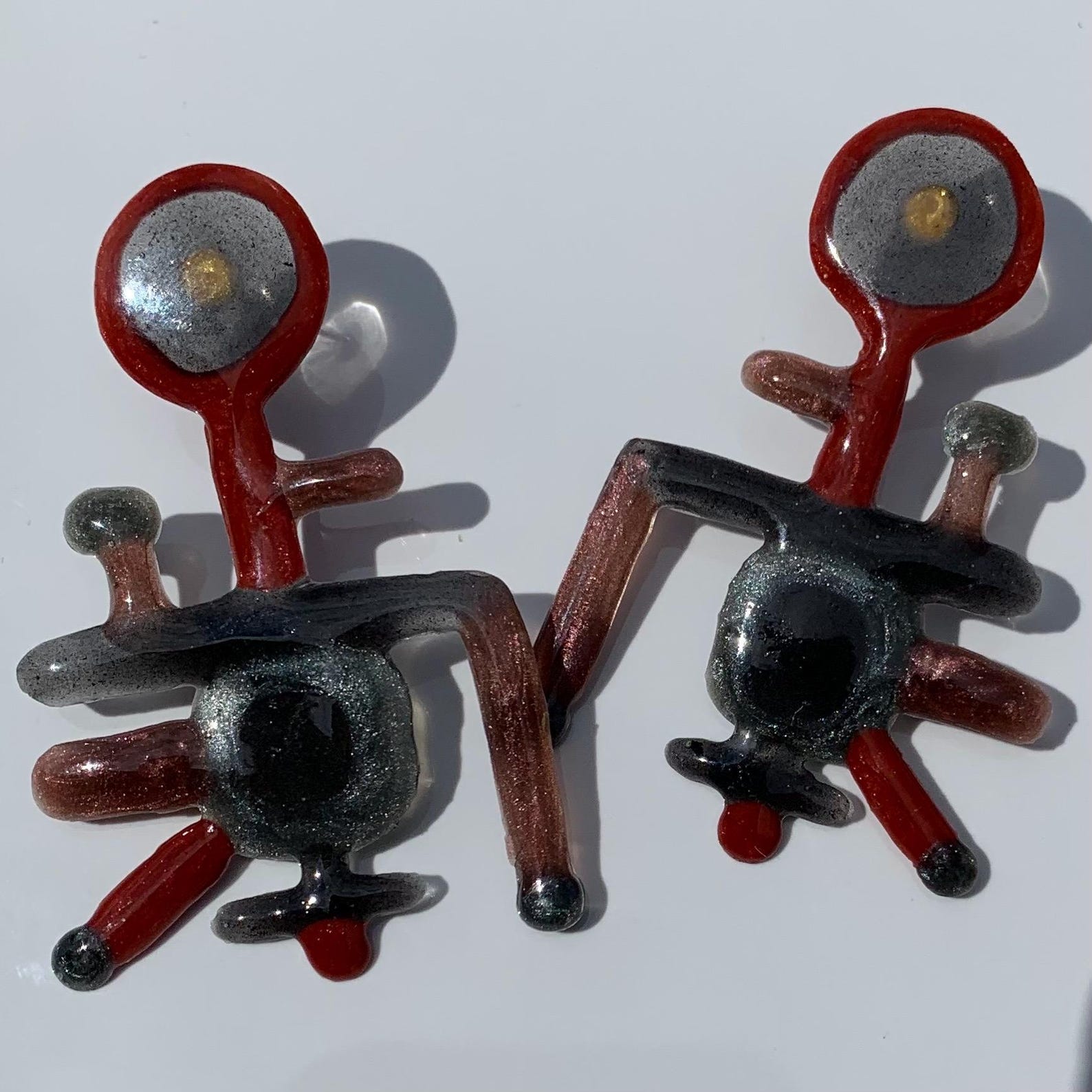 RESERVED, Reserved for Etsy Awards. Resin Earrings, Statement Earrings ...