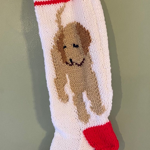 Dog Christmas Stocking Knitting Pattern - Etsy