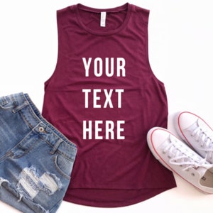 Personalized Muscle Shirts - Custom Tanks - Personalized Text - Create ...