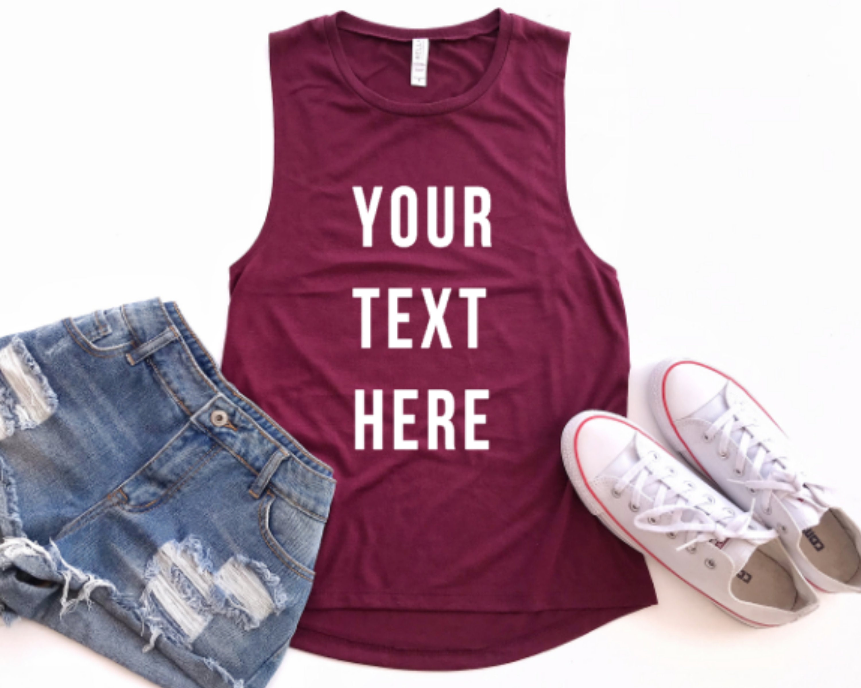 Personalized Muscle Shirts Custom Tanks Personalized Text | Etsy