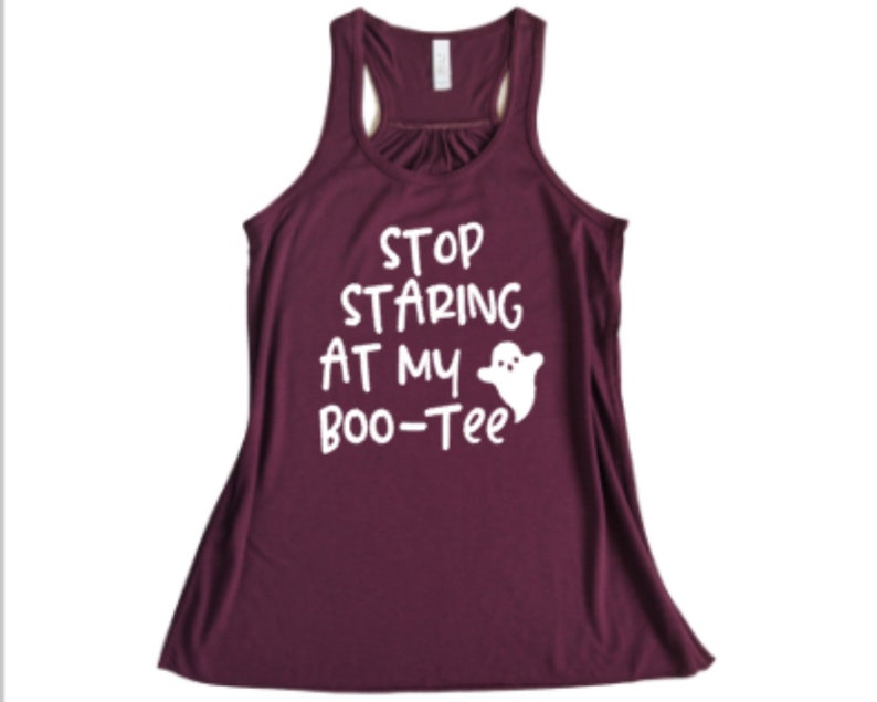 Halloween Shirts Stop Staring at My Boo Tee Fall Workout - Etsy
