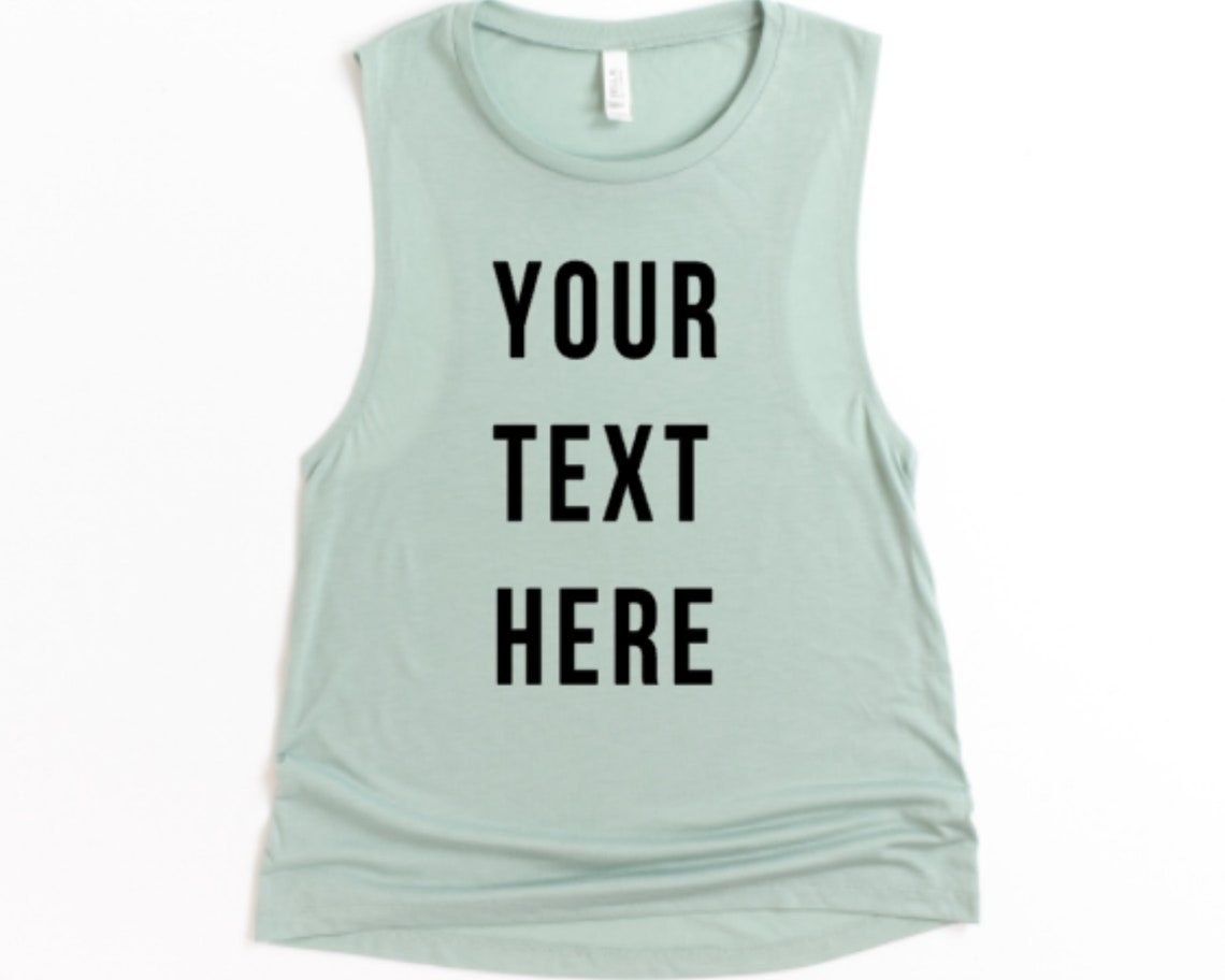 Personalized Muscle Shirts Custom Tanks Personalized Text - Etsy