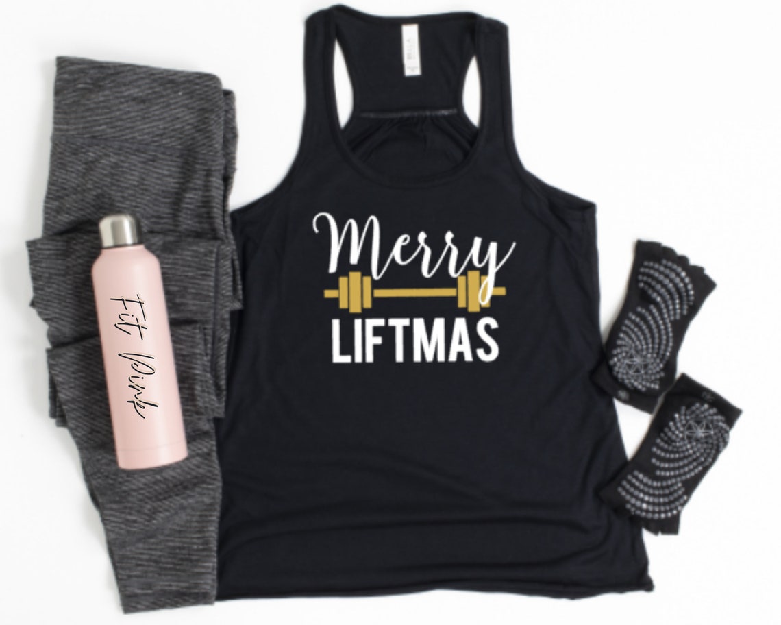 Merry Liftmas Christmas Workout Tank Workout Tank for Women - Etsy