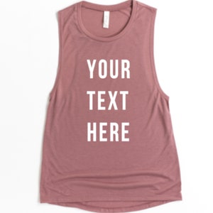 Personalized Muscle Shirts - Custom Tanks - Personalized Text - Create ...