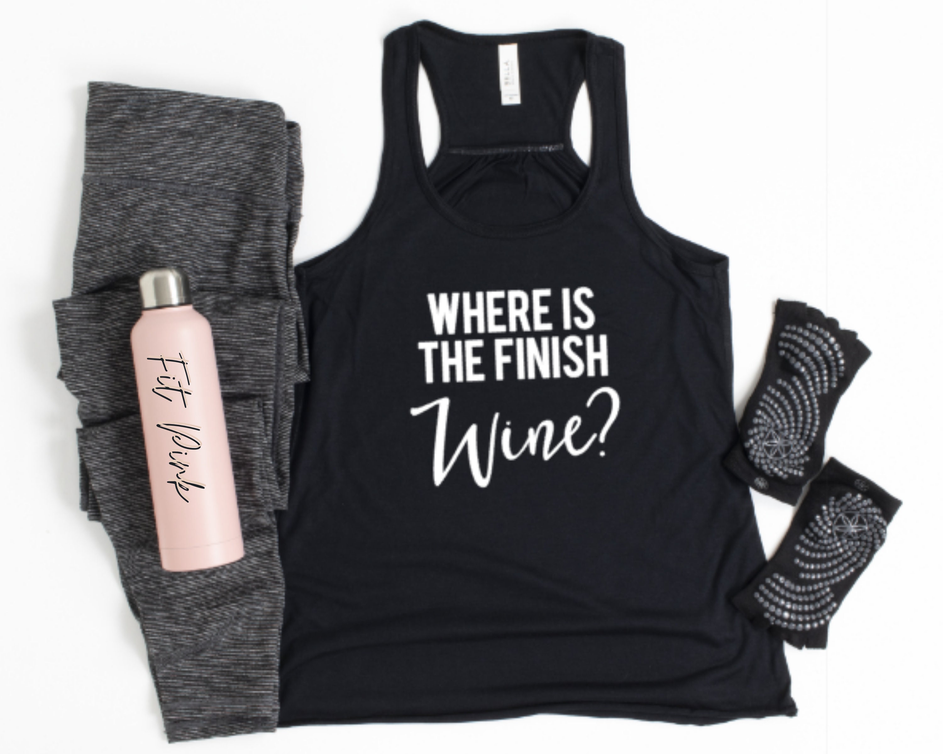 Where is the Finish Wine Funny Running Tank Tops With - Etsy