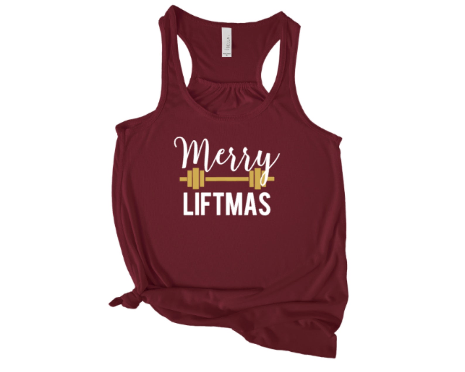 Merry Liftmas, Christmas Workout Tank, Workout Tank for Women, Holiday ...