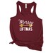 Merry Liftmas, Christmas Workout Tank, Workout Tank for Women, Holiday ...